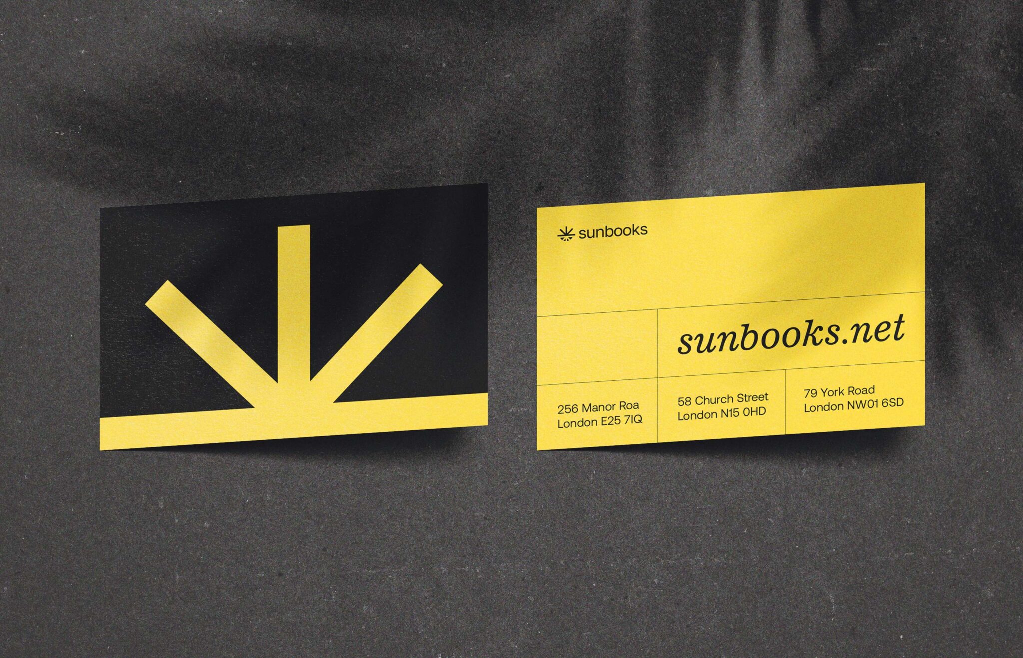 Sunbooks • bookshop - ultrablack – brand identity studio